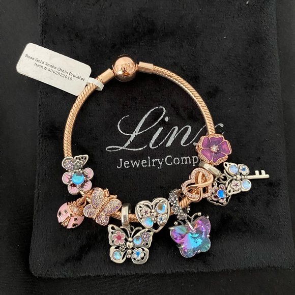 Linx | Jewelry | Linx Rose Gold Bracelet With Rose Gold And Iridescent ...